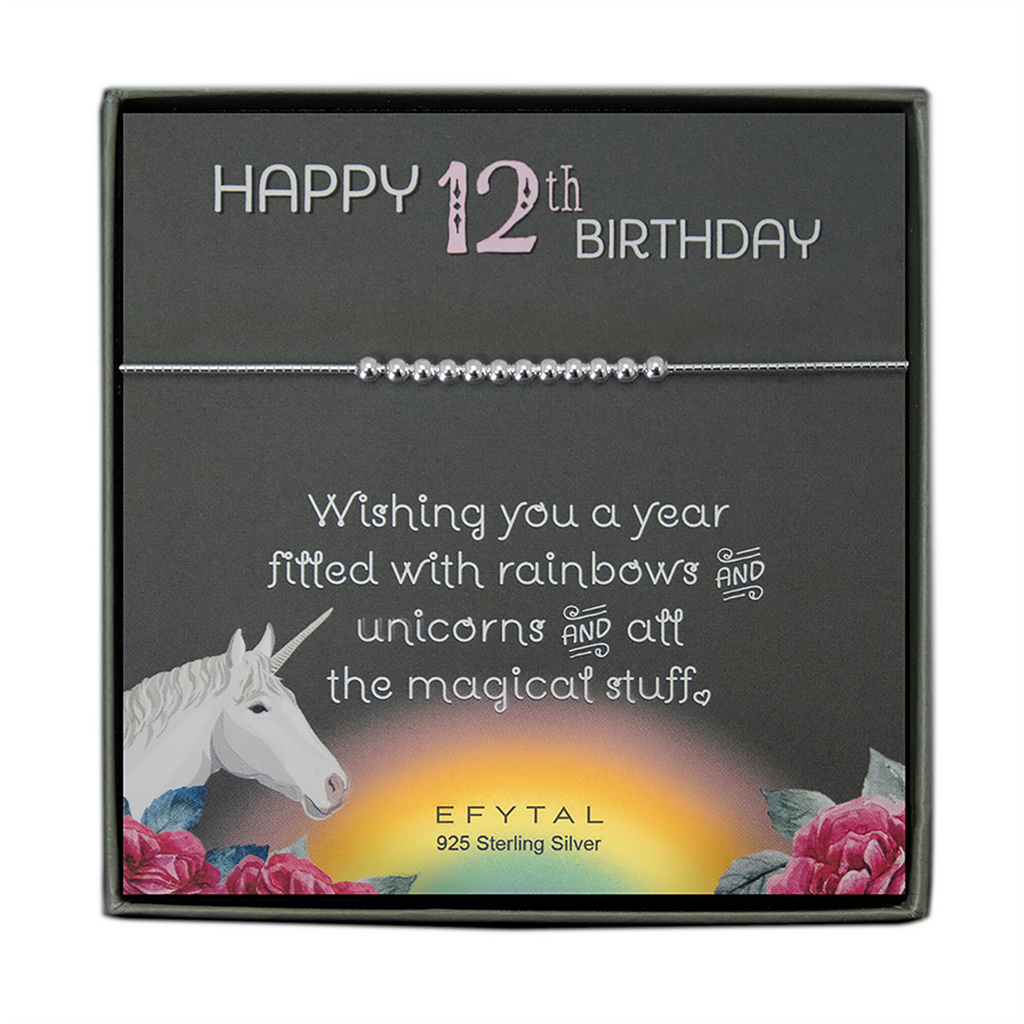 maya 12 bead bracelet • happy 12th birthday - EFYTAL Jewelry